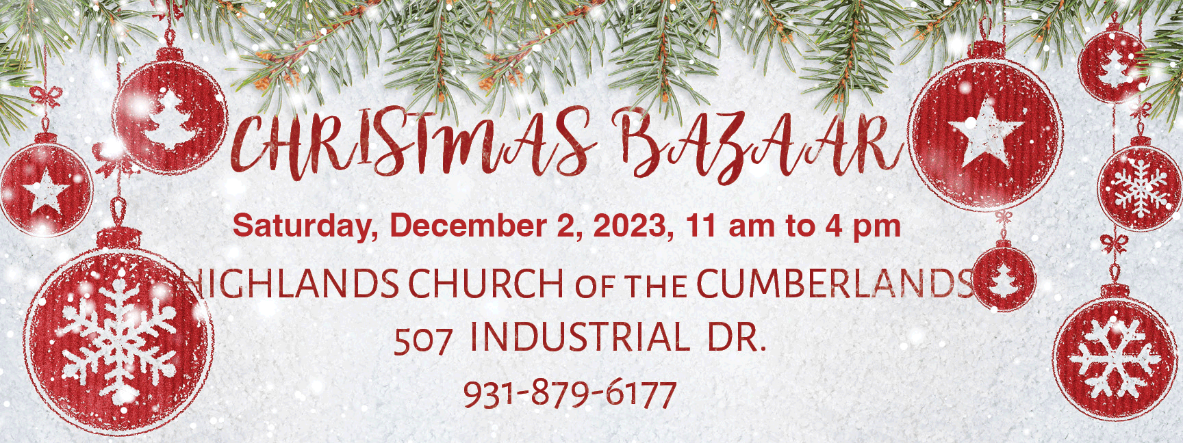 HK CHRISTMAS BAZAAR, DEC. 2ND - Highlands Church in Jamestown, TN